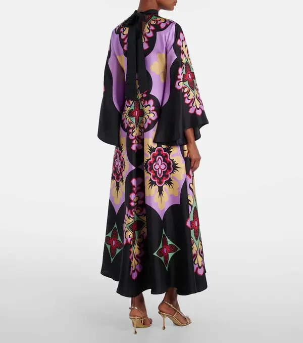La DoubleJ Palazzo Placée Silk Twill Maxi Dress