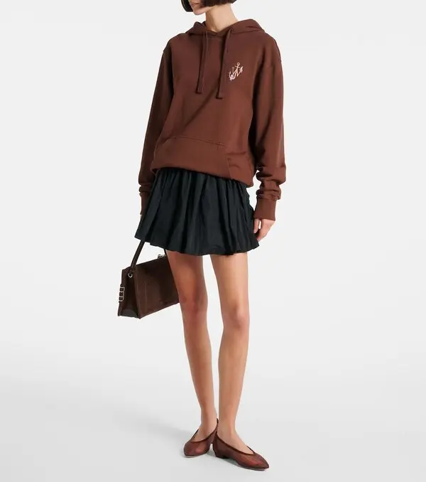 GIANVITO ROSSI Amelia Suede-trimmed Organza Ballet Flats - Brown