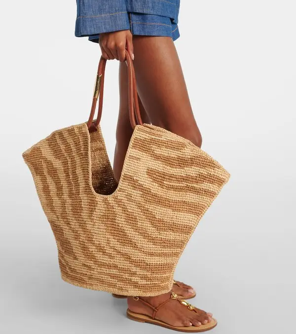 Zimmermann - Golden Time Large Raffia Tote Bag