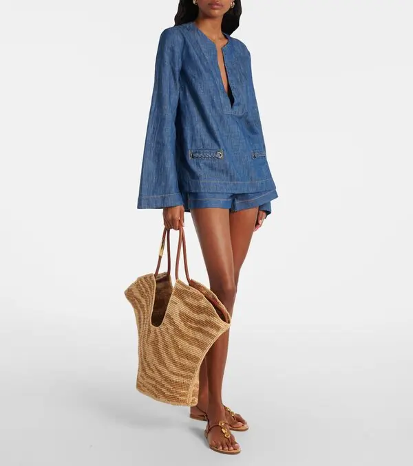 Zimmermann - Golden Time Large Raffia Tote Bag
