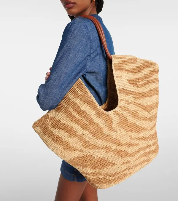 Zimmermann - Golden Time Large Raffia Tote Bag