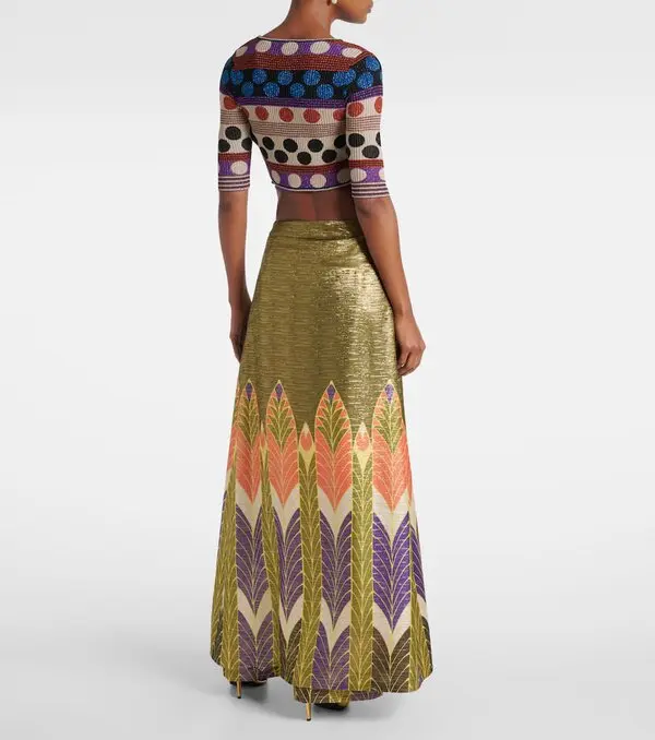 Valentino Garavani Printed Silk-blend Wide-leg Pants