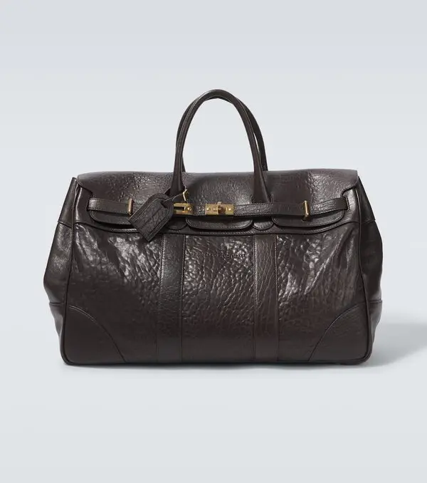 Brunello Cucinelli Leather Duffle Bag - Brown