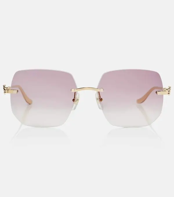 CARTIER Panthère De Square Sunglasses - Purple