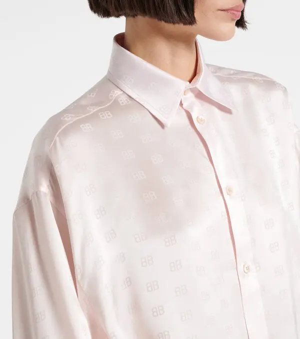 Balenciaga Silk Satin Shirt - Pink