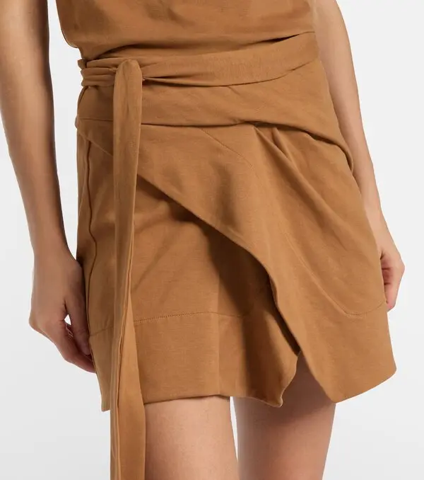Isabel Marant Étoile Berenice Asymmetric Cotton Wrap Skirt - Brown