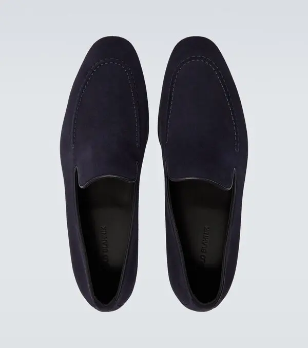 Manolo Blahnik Truro Suede Loafers - Blue