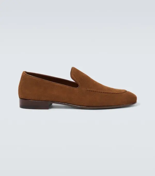 Manolo Blahnik Truro Suede Loafers - Green