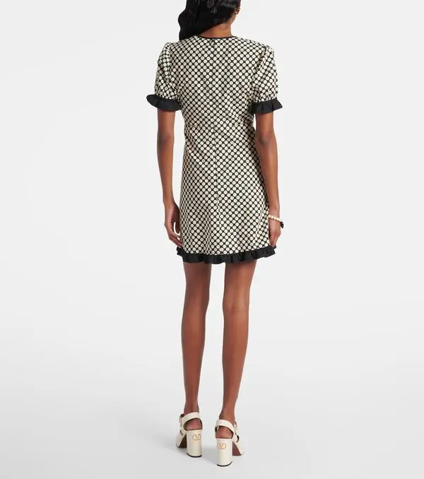 Valentino Garavani Polka-dot Cotton Poplin Minidress