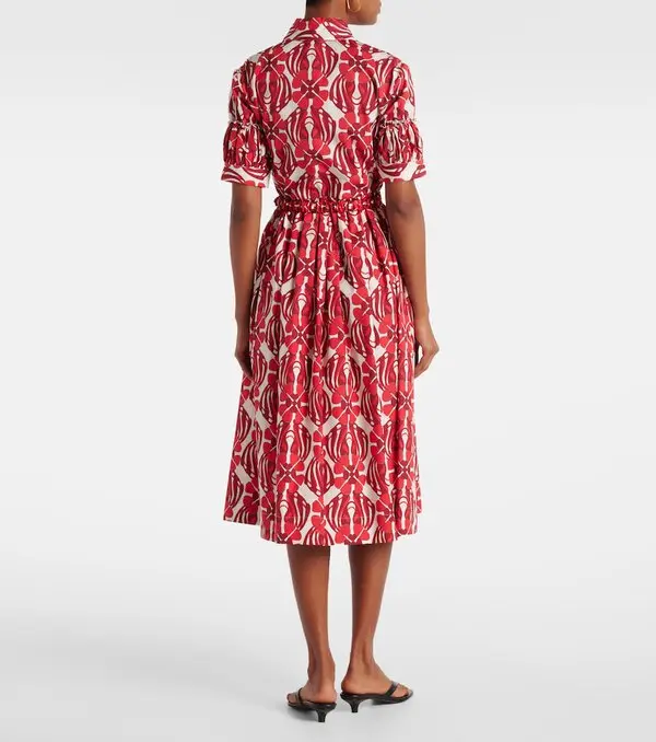 La DoubleJ Libertine Printed Cotton Shirt Dress - Red