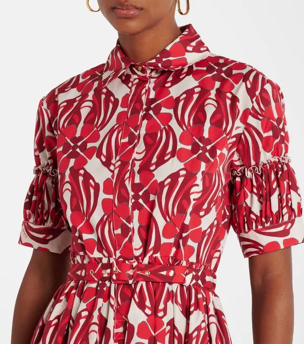 La DoubleJ Libertine Printed Cotton Shirt Dress - Red
