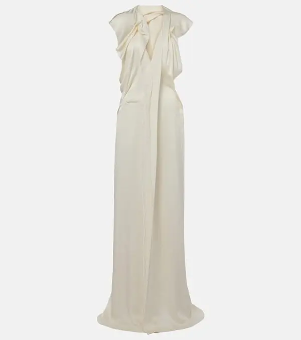 Victoria Beckham Draped Satin Gown