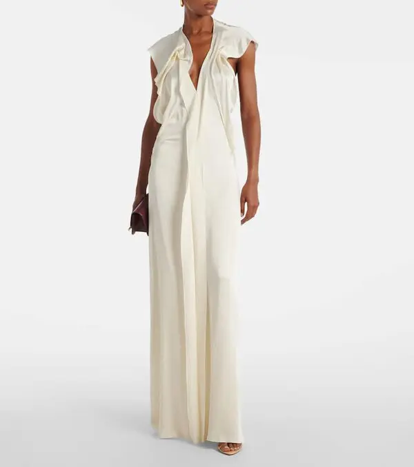 Victoria Beckham Draped Satin Gown