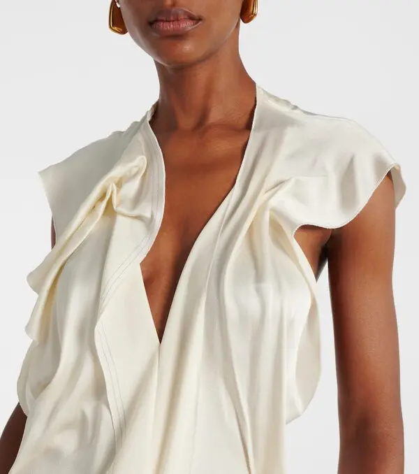 Victoria Beckham Draped Satin Gown