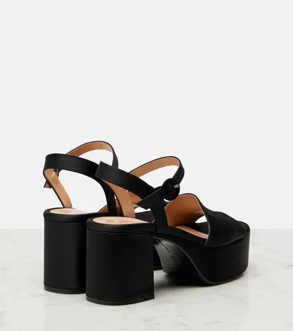 GIANVITO ROSSI Carol 35 Satin Platform Sandals
