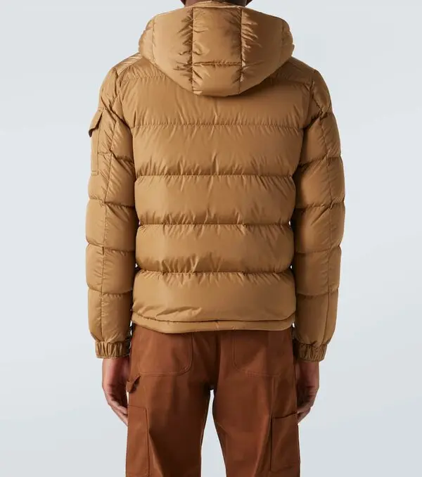 Moncler Maya Logo Down Jacket - Brown