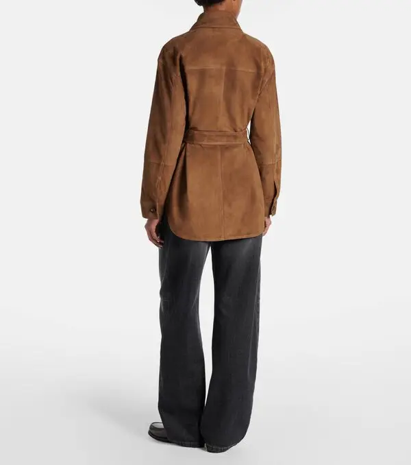 Brunello Cucinelli Belted Suede Field Jacket