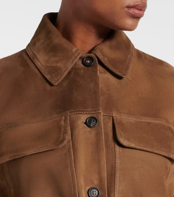 Brunello Cucinelli Belted Suede Field Jacket
