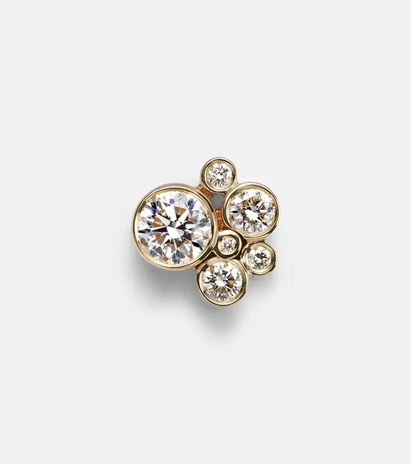 Sophie Bille Brahe Bisou Diamant 18kt Single Stud Earring With Diamonds - Gold