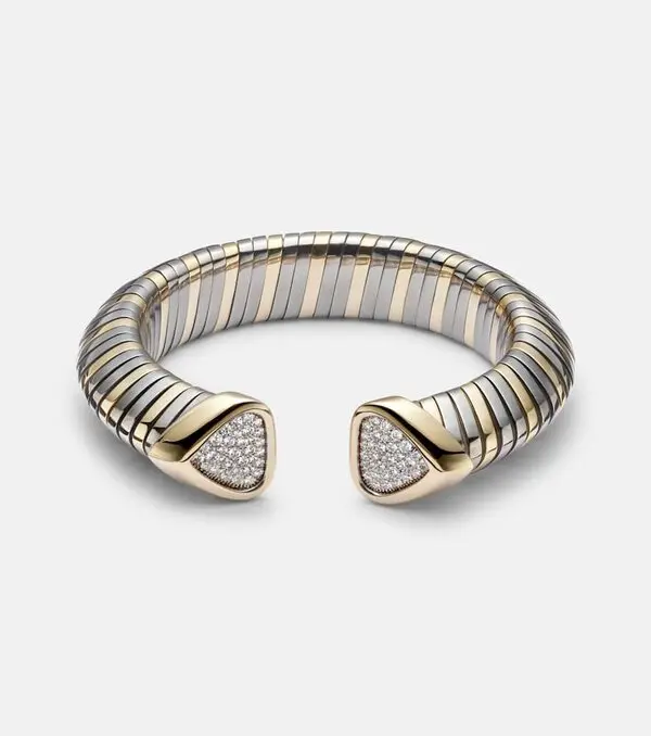 Marina B Trisola Diamond Cuff Bracelet - Gold