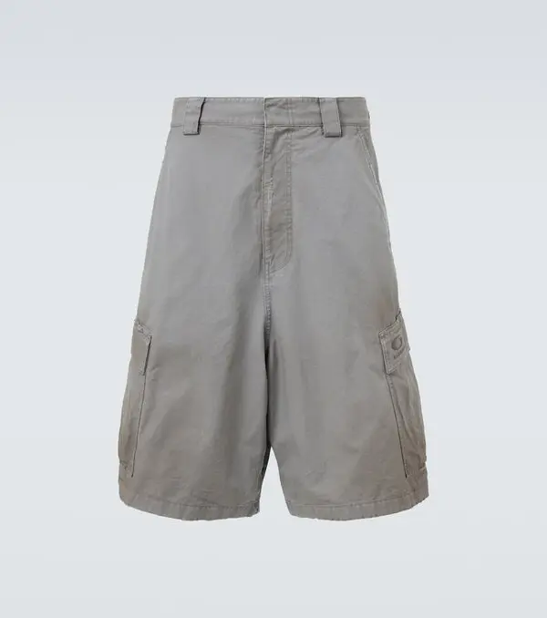 Balenciaga Cotton Cargo Shorts - Grey