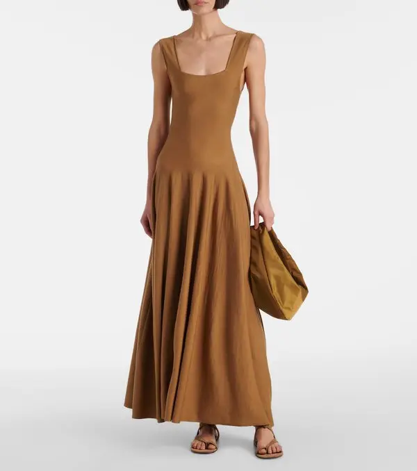 Khaite Jodie Wool Maxi Dress - Brown