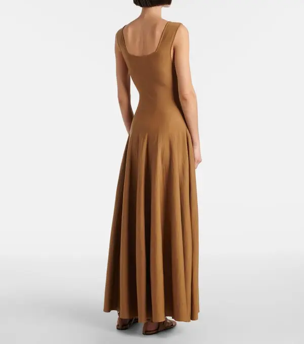 Khaite Jodie Wool Maxi Dress - Brown