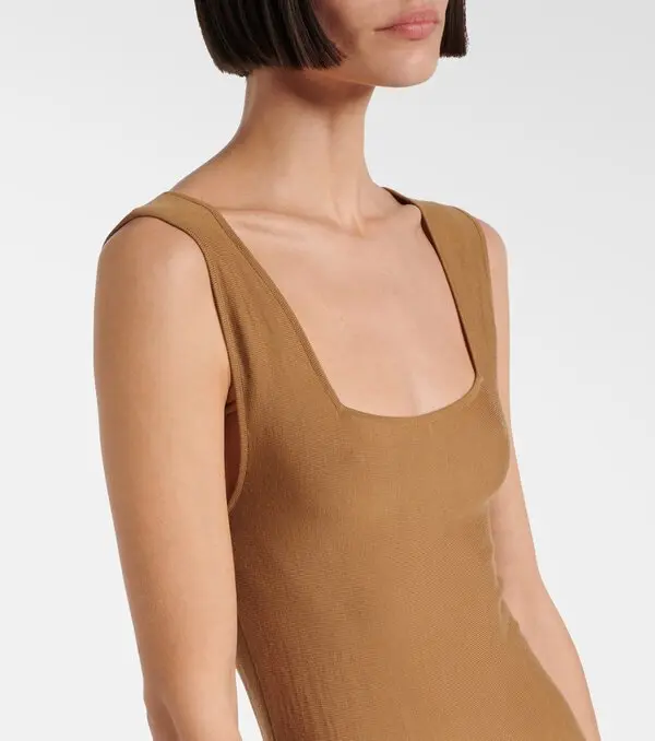 Khaite Jodie Wool Maxi Dress - Brown