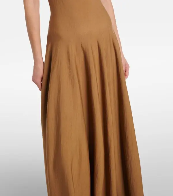 Khaite Jodie Wool Maxi Dress - Brown