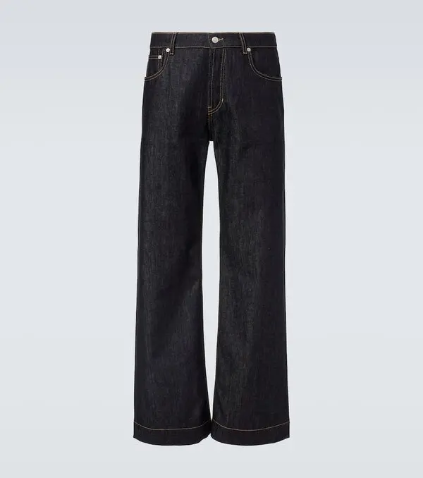 Alexander McQueen Mid-rise Wide-leg Jeans