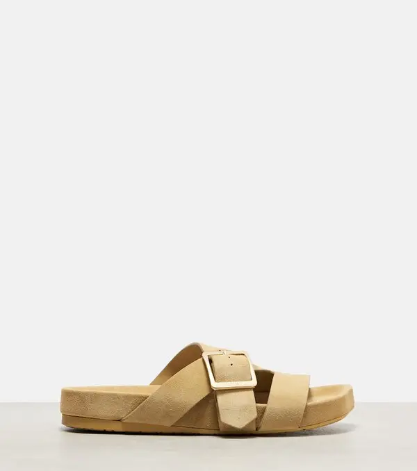 Loewe Suede Sandals - Beige