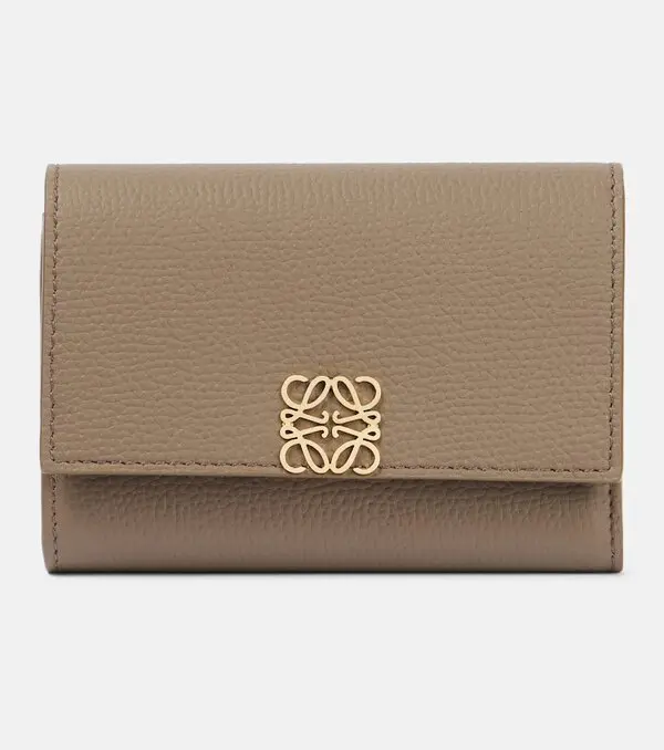 Loewe Anagram Leather Wallet - Beige