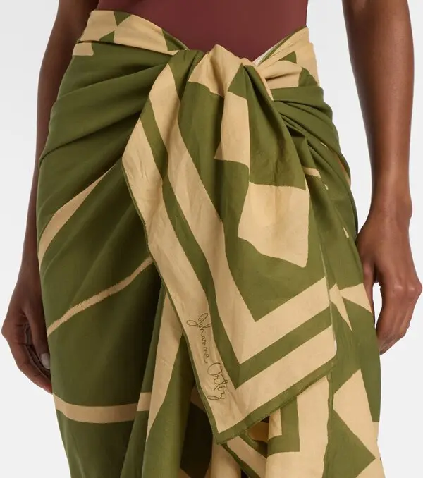 Johanna Ortiz Cotton Printed Beach Cover-up - Green