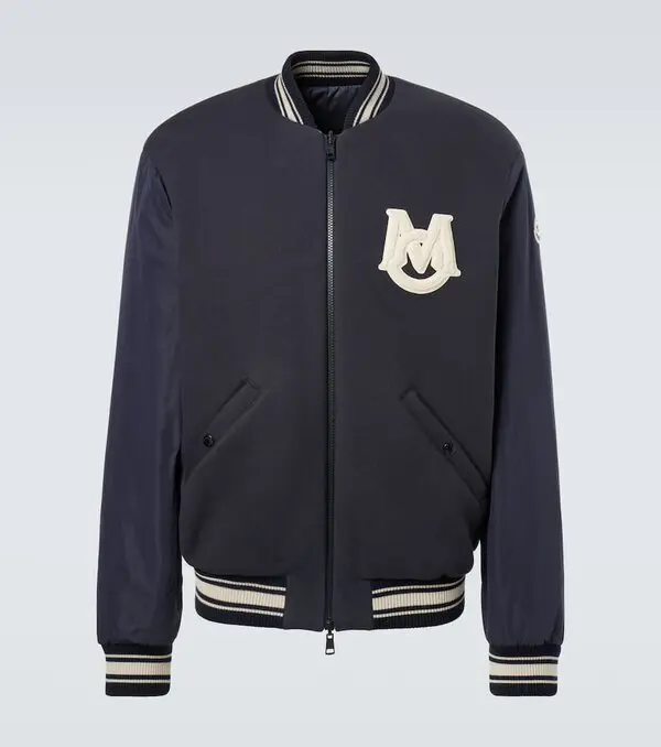 Moncler Vennes Cotton Varsity Jacket - Blue