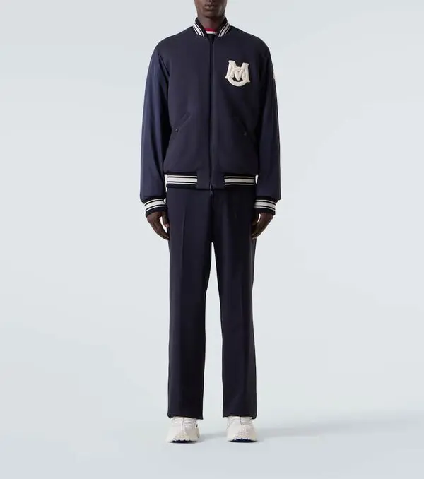 Moncler Vennes Cotton Varsity Jacket - Blue