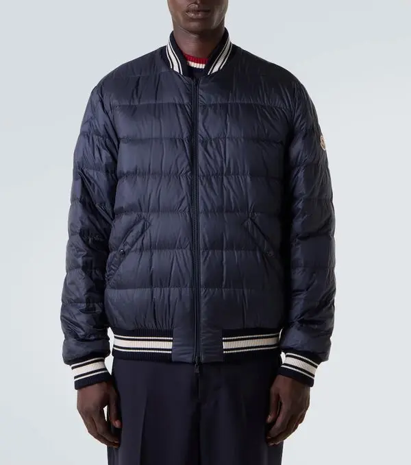 Moncler Vennes Cotton Varsity Jacket - Blue
