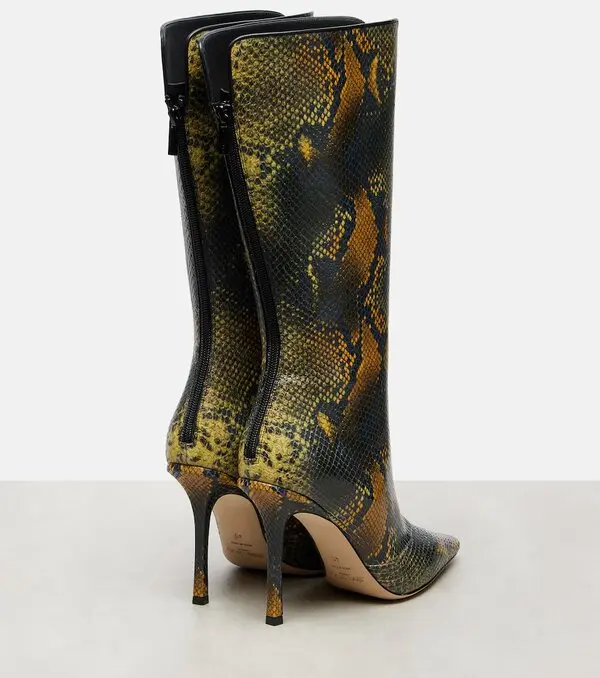 JIMMY CHOO Archive Boot 100 Leather Knee-high Boots - Multicoloured