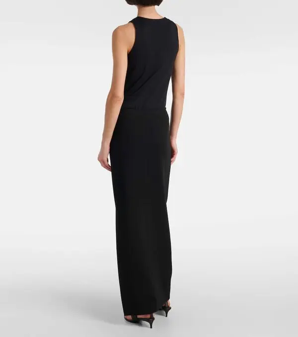 Khaite Lilth Crêpe Jersey Pencil Skirt - Black