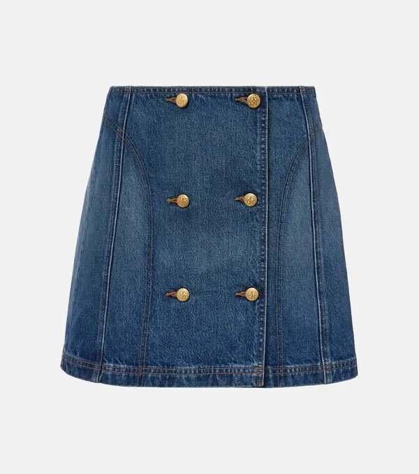 Ulla Johnson Clara Denim Mini Skirt - Blue