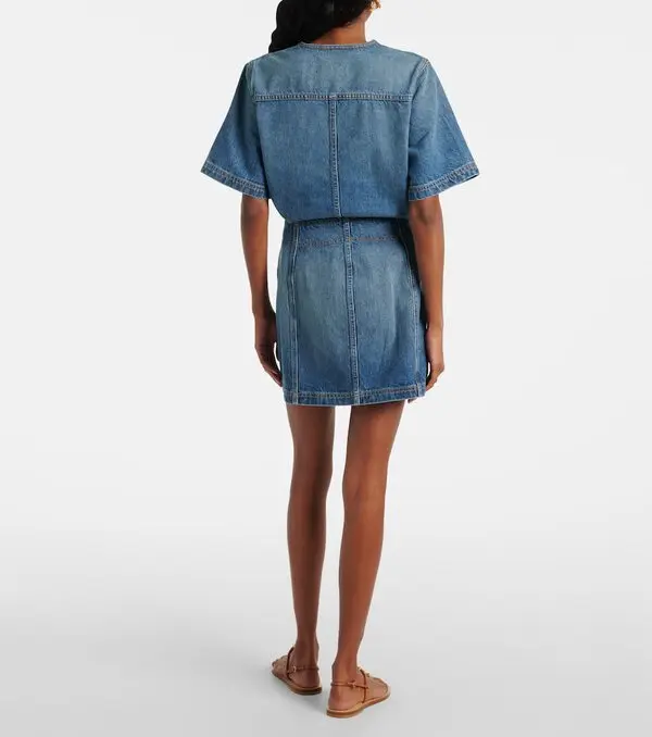 Ulla Johnson Clara Denim Mini Skirt - Blue