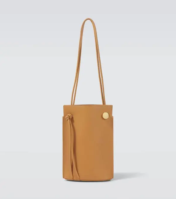 Loewe Pebble Dice Leather Shoulder Bag - Brown