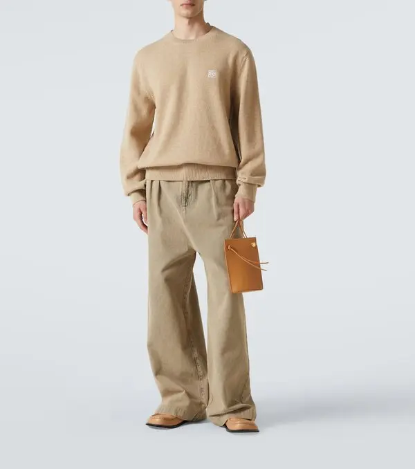 Loewe Pebble Dice Leather Shoulder Bag - Brown