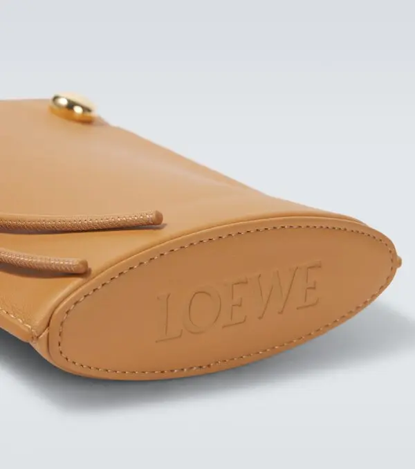 Loewe Pebble Dice Leather Shoulder Bag - Brown