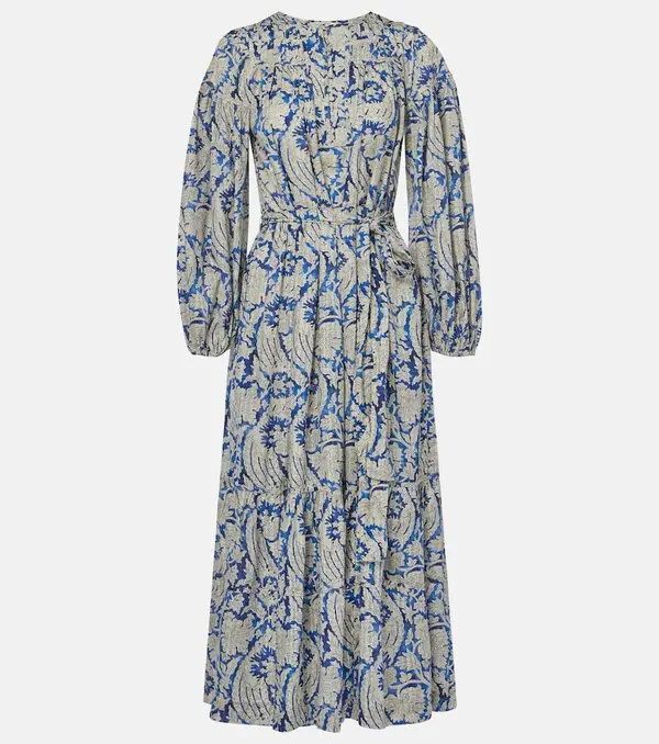 Ulla Johnson Seraphina Printed Cotton-blend Midi Dress