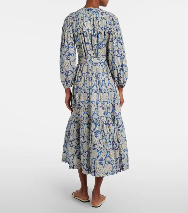 Ulla Johnson Seraphina Printed Cotton-blend Midi Dress