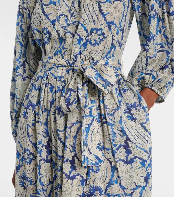 Ulla Johnson Seraphina Printed Cotton-blend Midi Dress