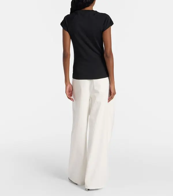 Loewe Anagram Logo Cotton-blend Jersey T-shirt - Black