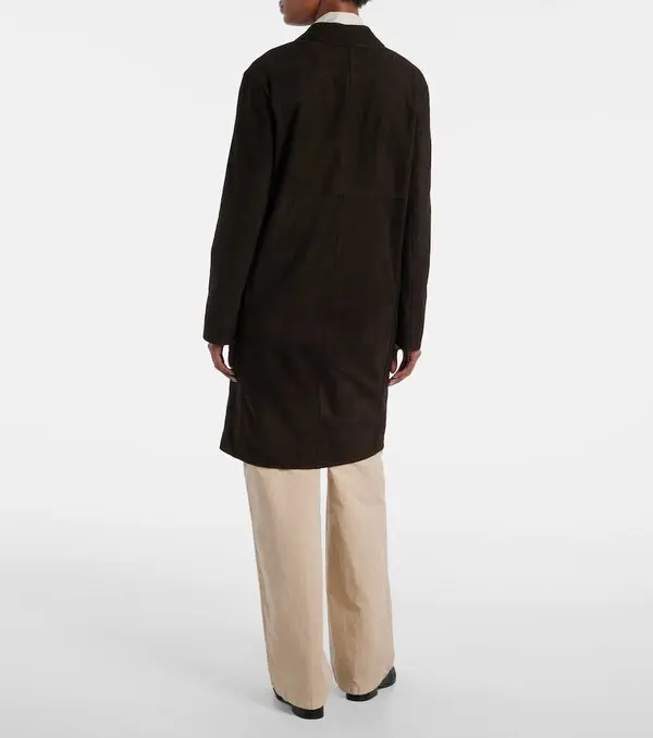 THE ROW Babilonia Suede Coat - Brown