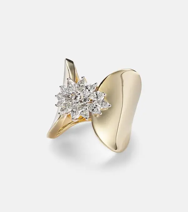 Yeprem En Strada 18kt Ring With Diamonds - Gold