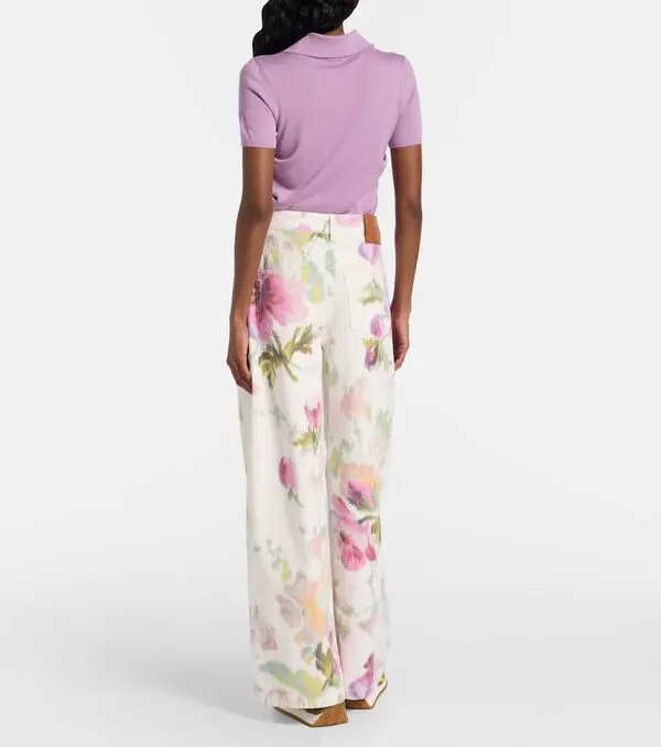 Loewe High-rise Wide-leg Jeans - Pink
